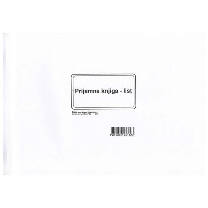Obrazac P-3a prijamna knjiga A4-preporučene pošiljke Fokus – Hard Jura