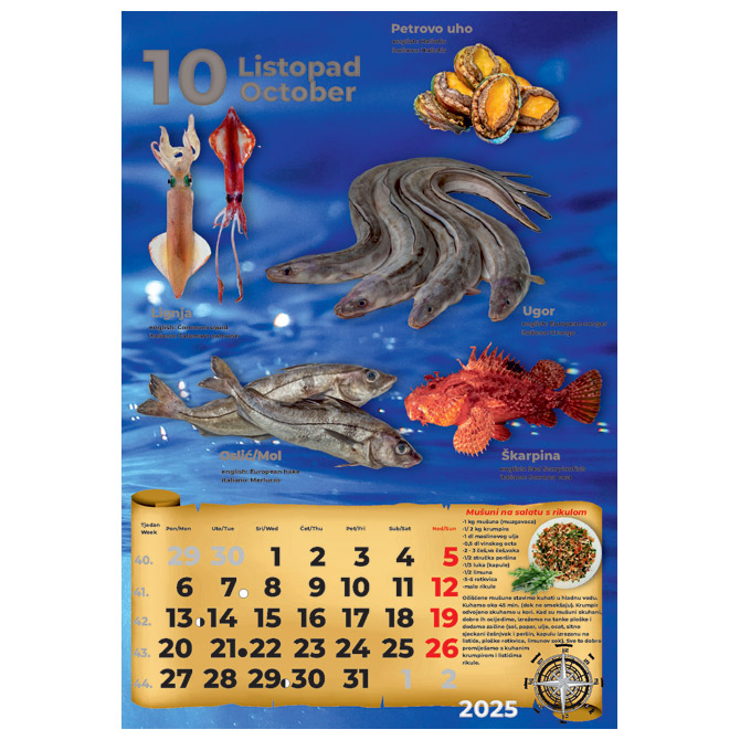 Kalendar “Ribarnica 2026” 13 listova, spirala!! – Hard Jura